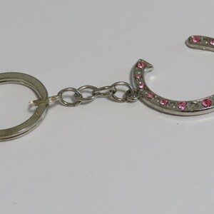 Pink Rhinestone "c" Initial Key Chain, Letter Keychain - Etsy