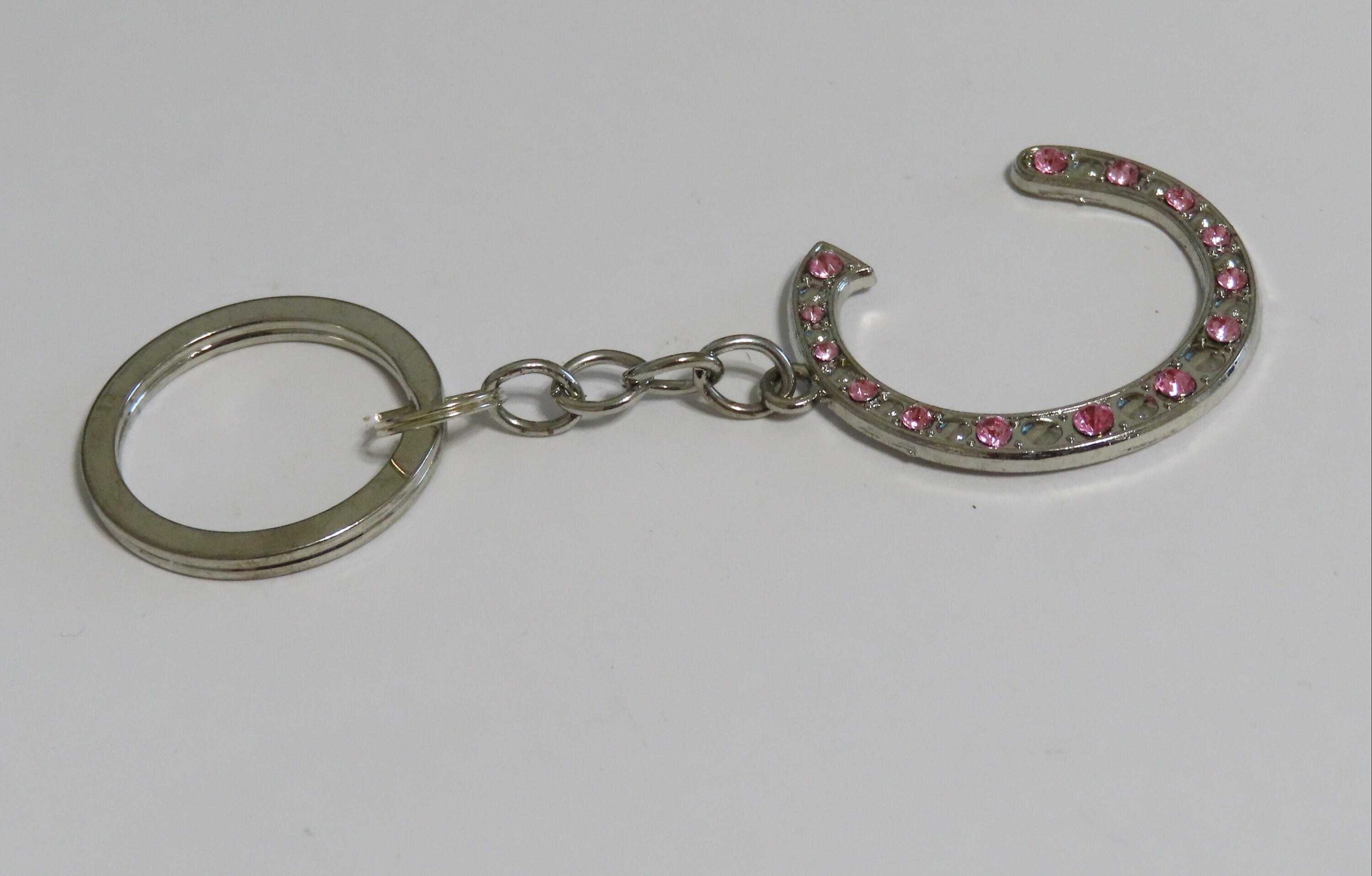 Pink Rhinestone c Initial Key Chain Letter - Etsy
