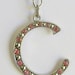 Pink Rhinestone "c" Initial Key Chain, Letter Keychain - Etsy