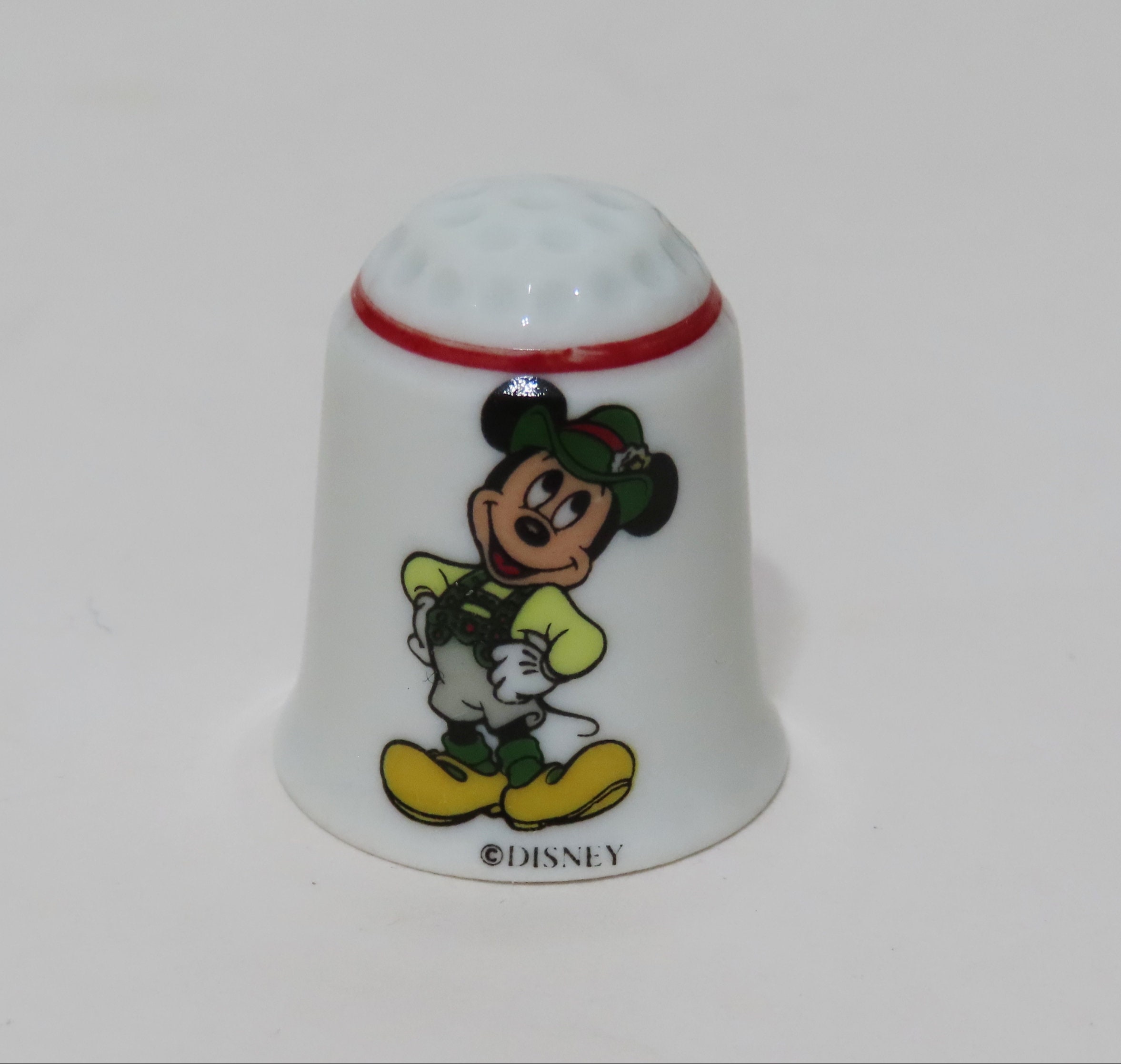 Vintage German REUTTER Porcelain Mickey Mouse Thimble - Etsy