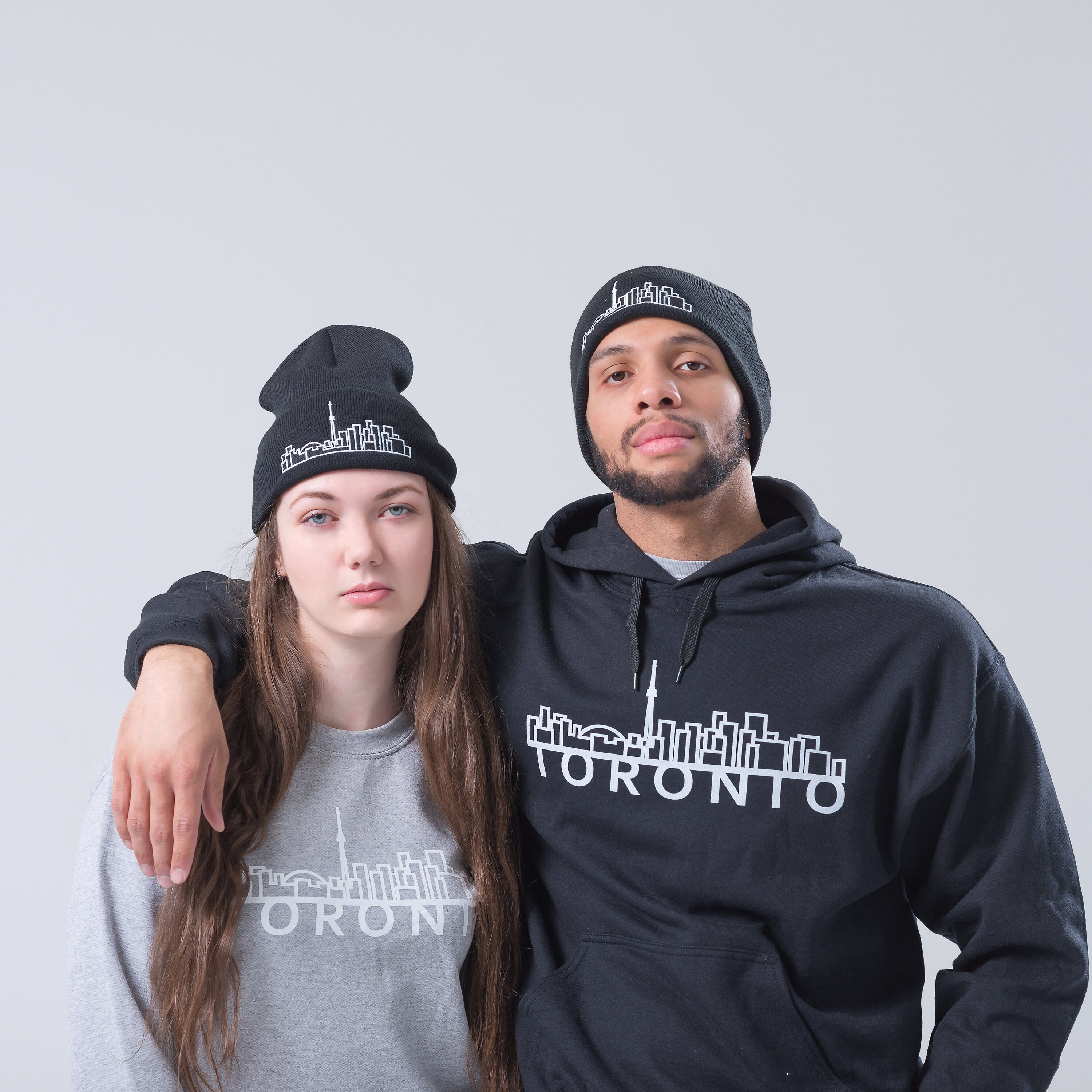 Beanie With Toronto Skyline Graphic Negro Toque simple y de moda con ...