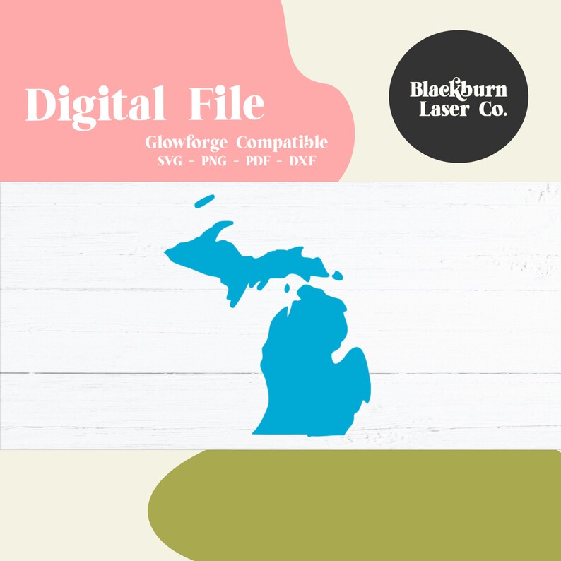 Michigan Land Map DIY SVG Download Laser Engraving Svg Png - Etsy