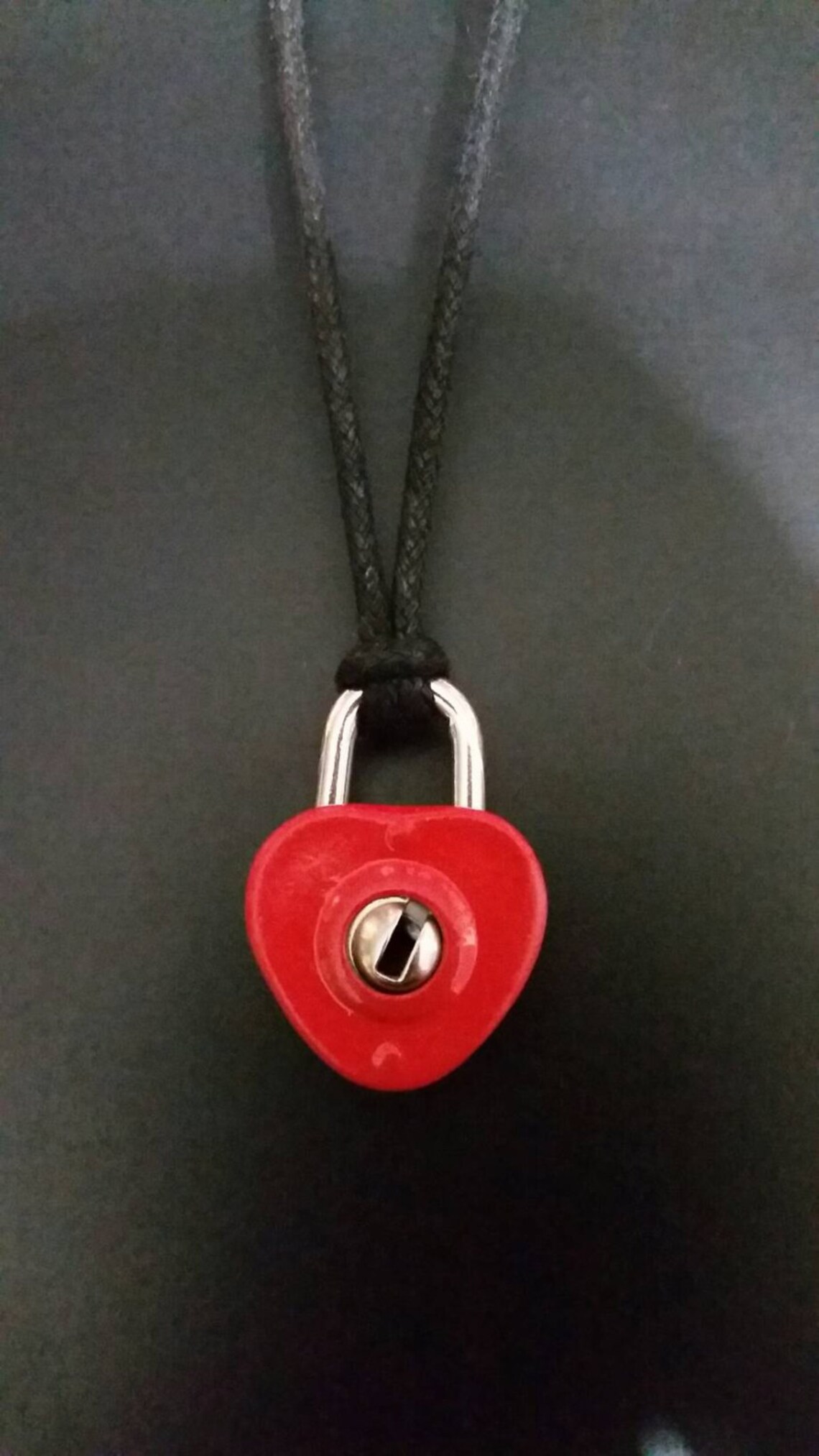 Black Choker With Heart Shaped Lock: Vintage Heart Shaped Lock on Black ...