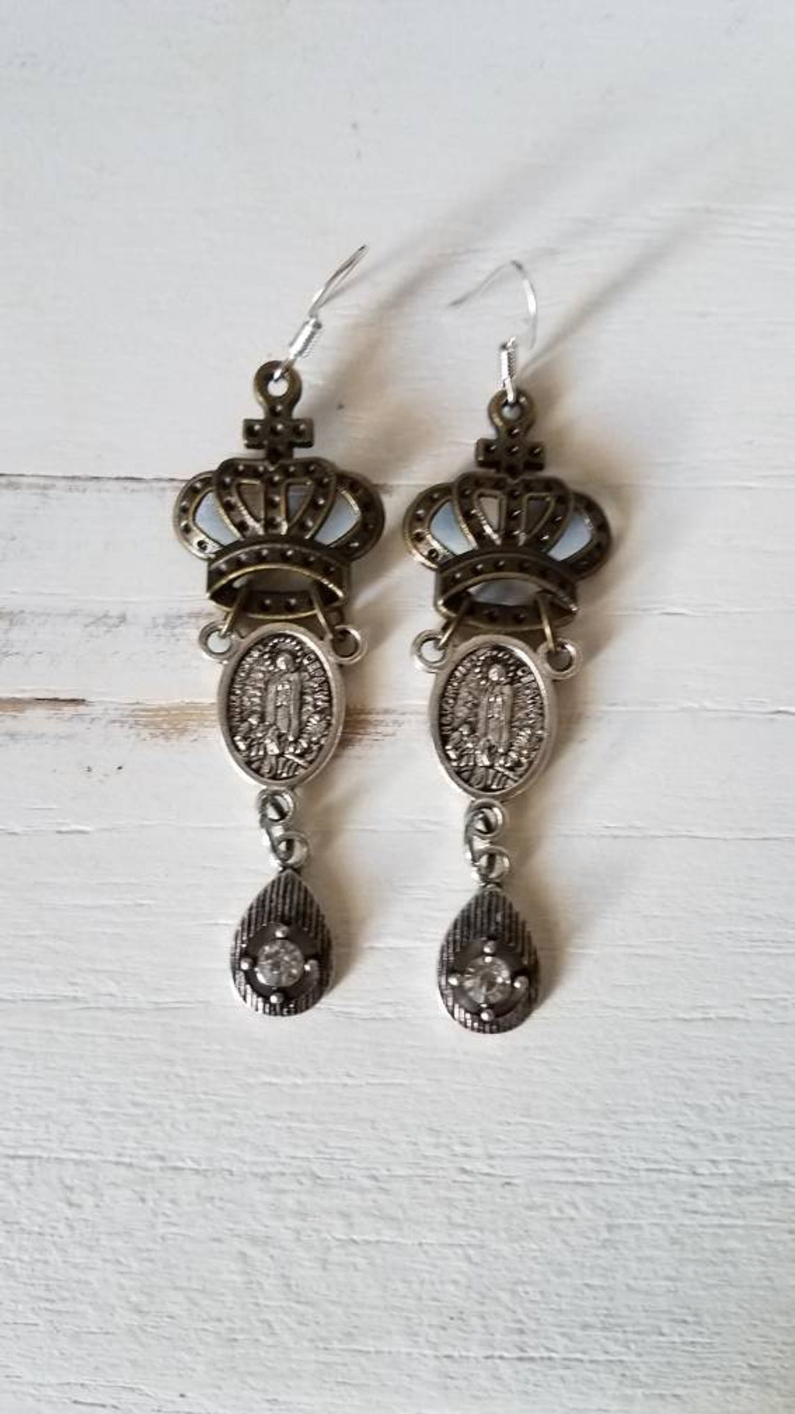 Religious Charm Earrings. Gorgeous Dangling Earrings With Religious ...