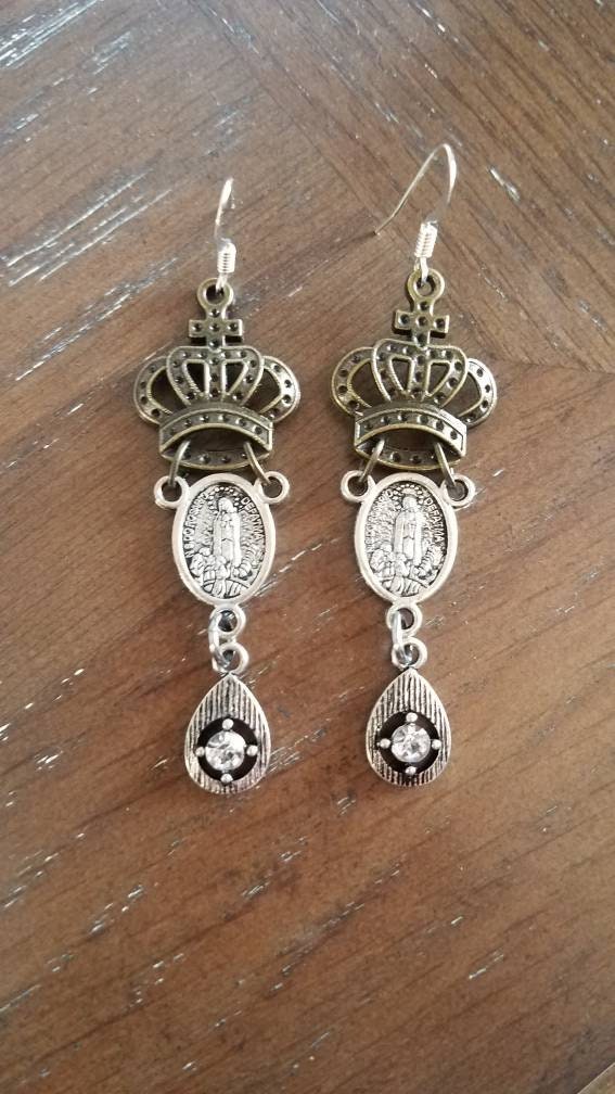 Religious Charm Earrings. Gorgeous Dangling Earrings With Religious ...