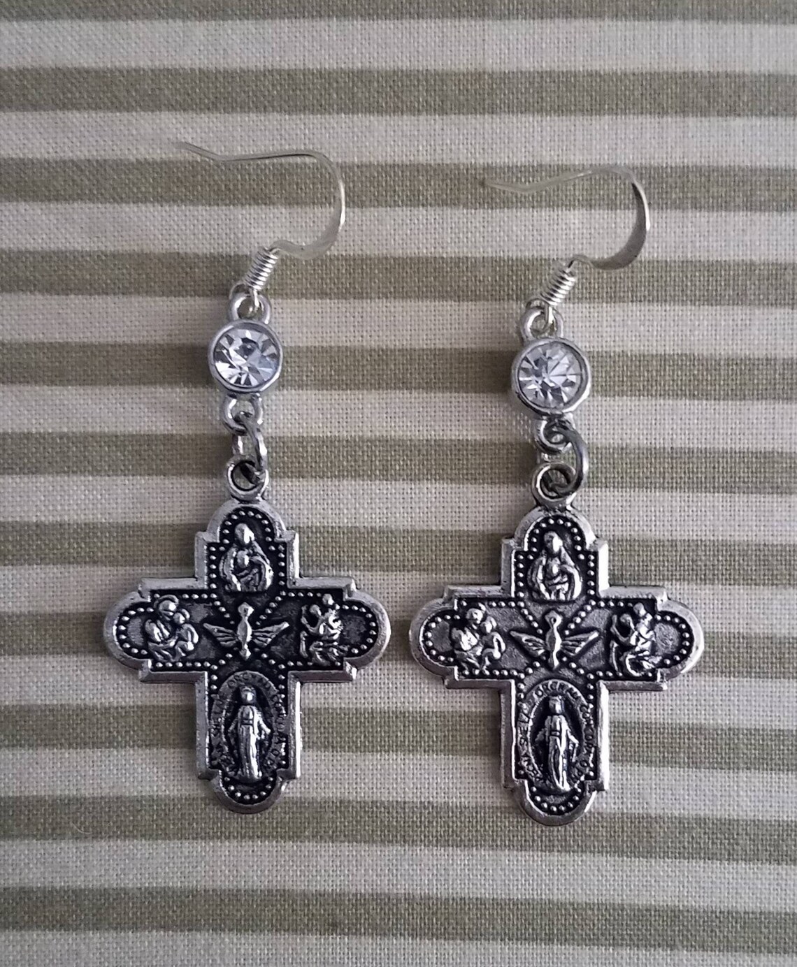 Religious Charm Earrings. Gorgeous Dangling Earrings With Religious ...