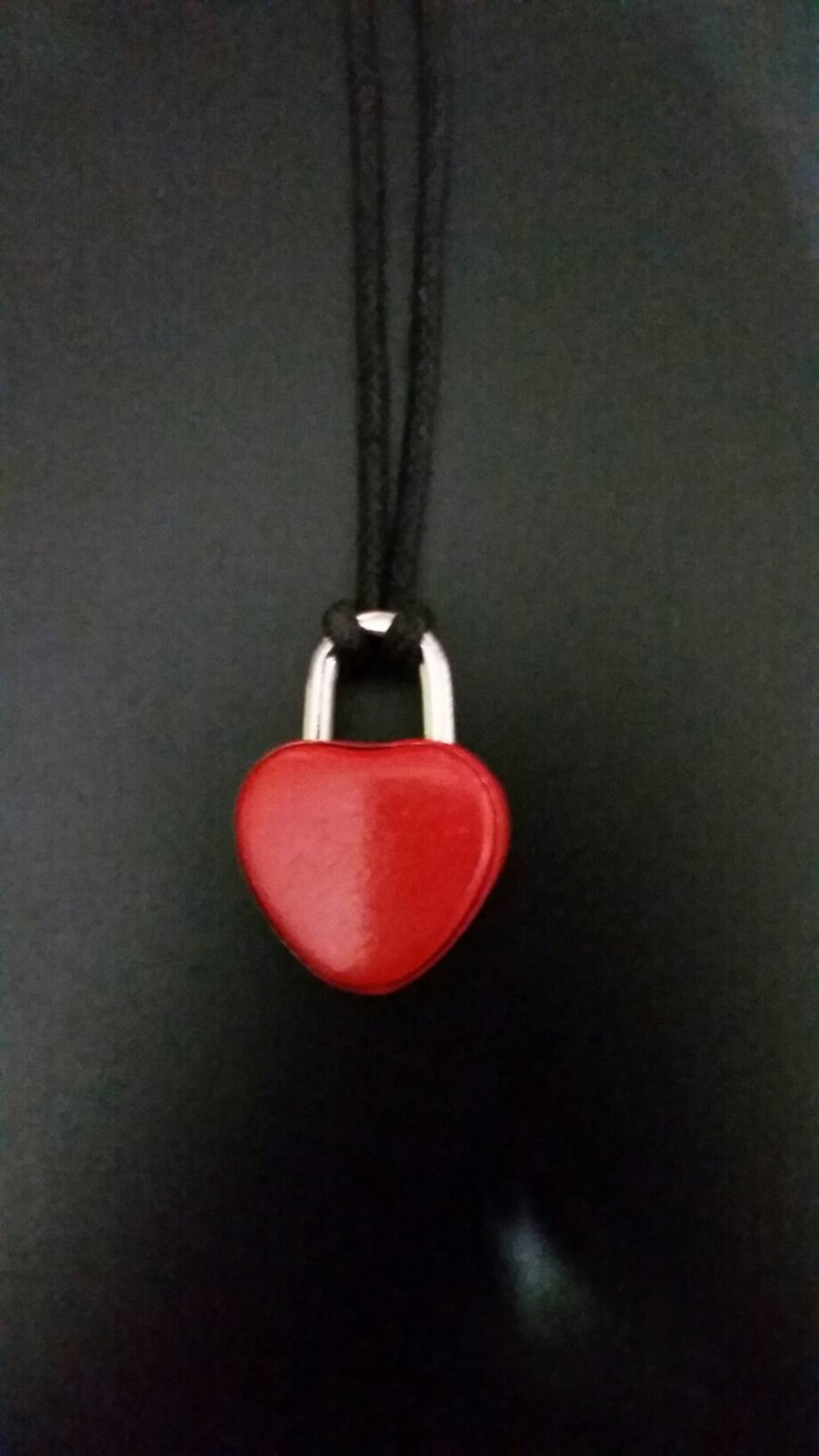 Black Choker With Heart Shaped Lock: Vintage Heart Shaped Lock on Black ...