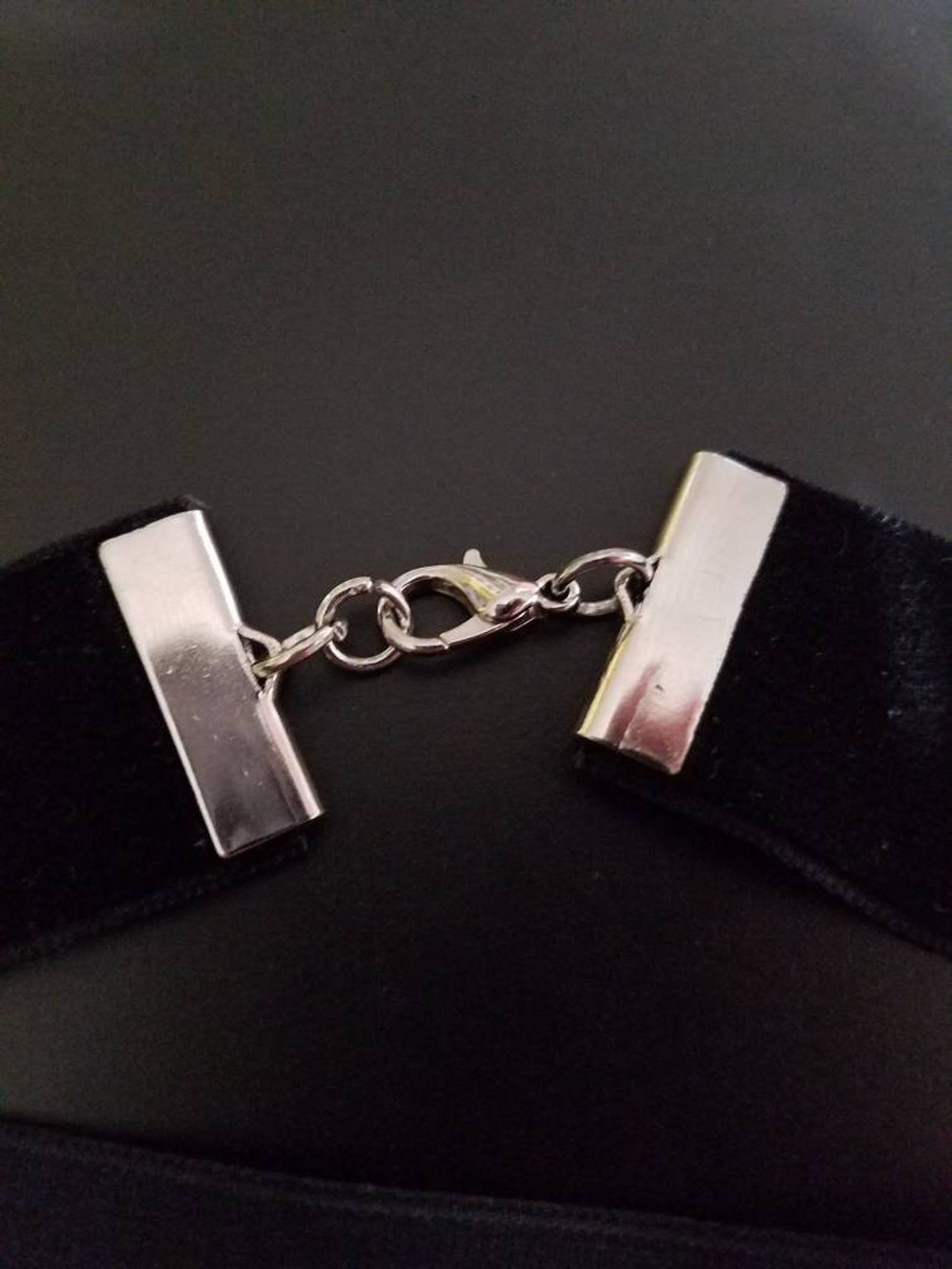 Edgy Glam Choker. Black Grommet and Rhinestone Accent Choker. Lovely ...