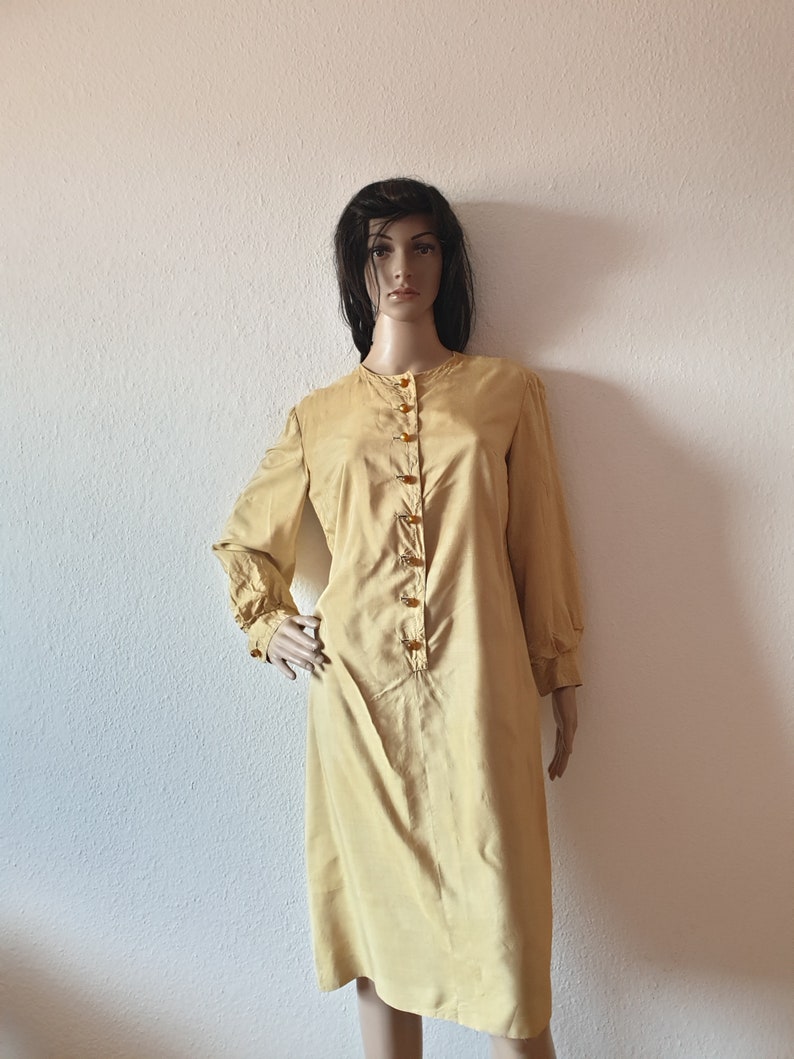 Original 40er Jahre Seidenrips Kleid | Etsy