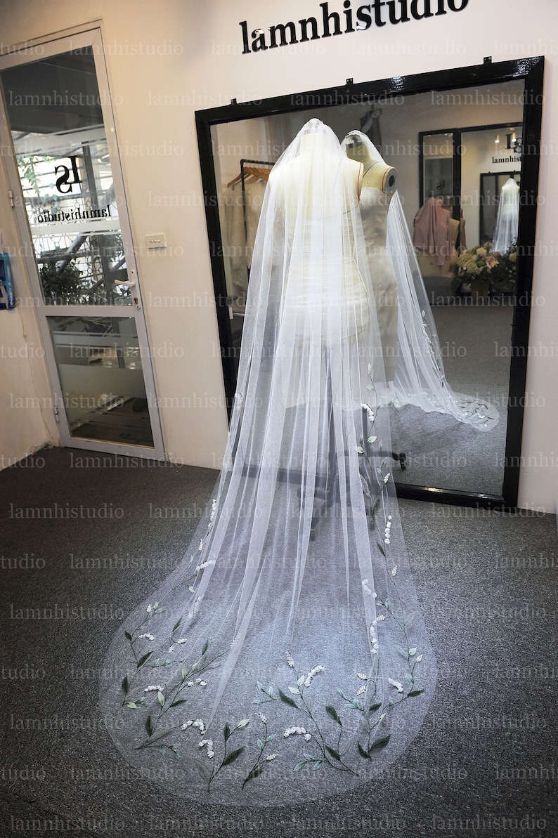 LS157/ Lily of the Valley Veil/ Bridalveil/flower Veil/ - Etsy