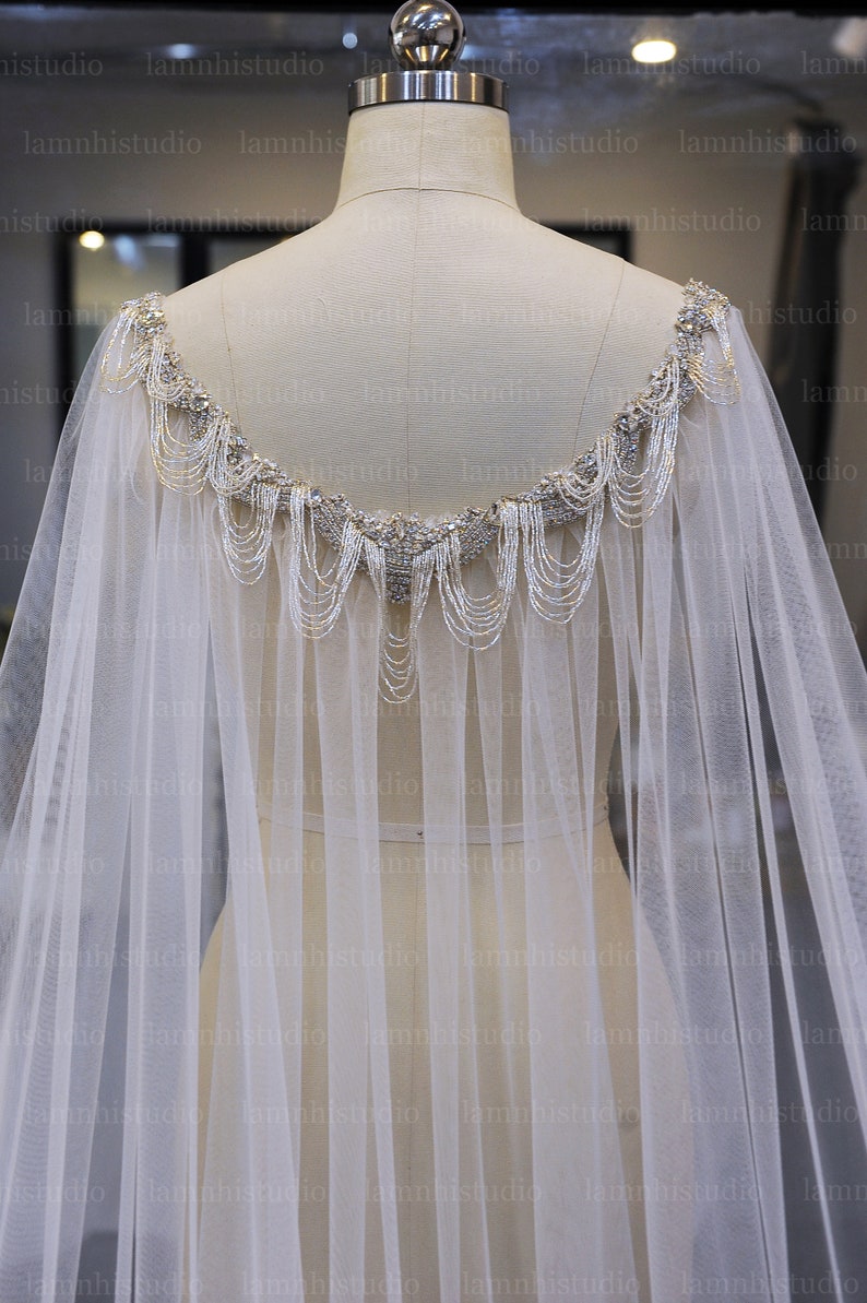 Ls114/crystal Cape/ Bridal Cape/ Bridal Wedding /custom Cape | Etsy