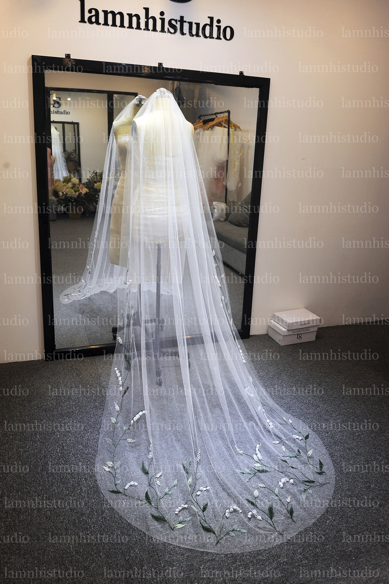 LS157/ Lily of the Valley Veil/ Bridalveil/flower Veil/ - Etsy