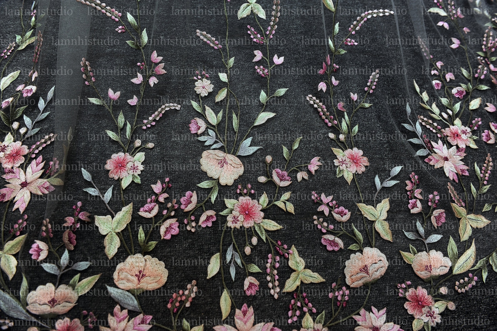 LS141/ Embroidery Mix-color Veil / Bridal Veil/ Flower Veil / - Etsy