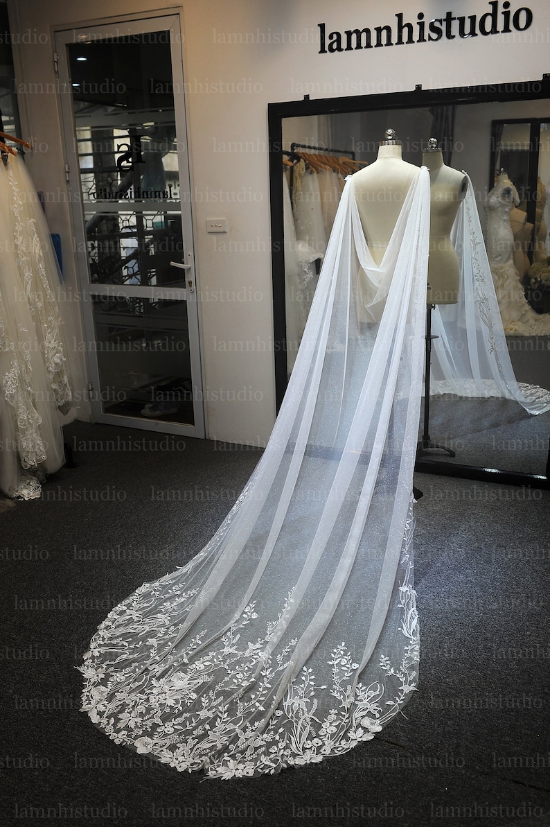 LS138/ Sparkle Lace Cape / Sparkle Cape/ Bridal Cape/ Custom | Etsy