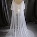 Ls172/pleated Cape/bridal Cape/ Cape Veil/wedding Cape/ Simple Cape ...