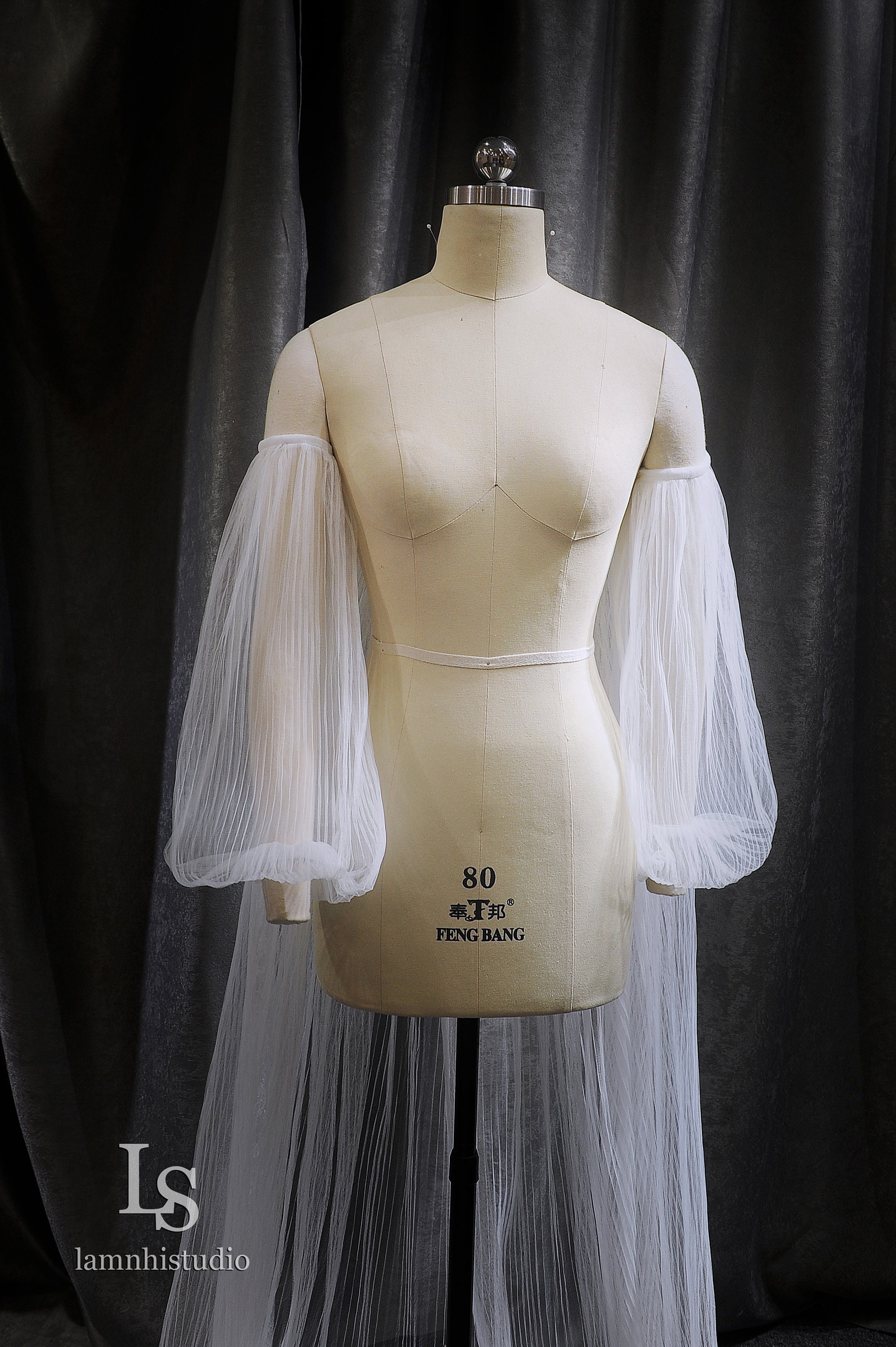 Ls172/pleated Cape/bridal Cape/ Cape Veil/wedding Cape/ Simple | Etsy