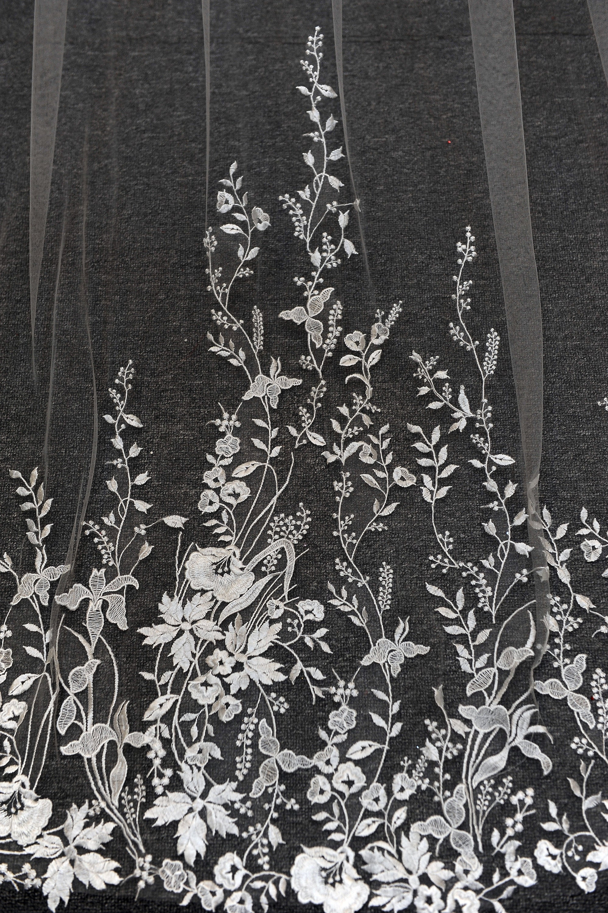 LS92/ Flower Leaf Lace Veil/ 1 Tier Veil/ Cathedral - Etsy Australia