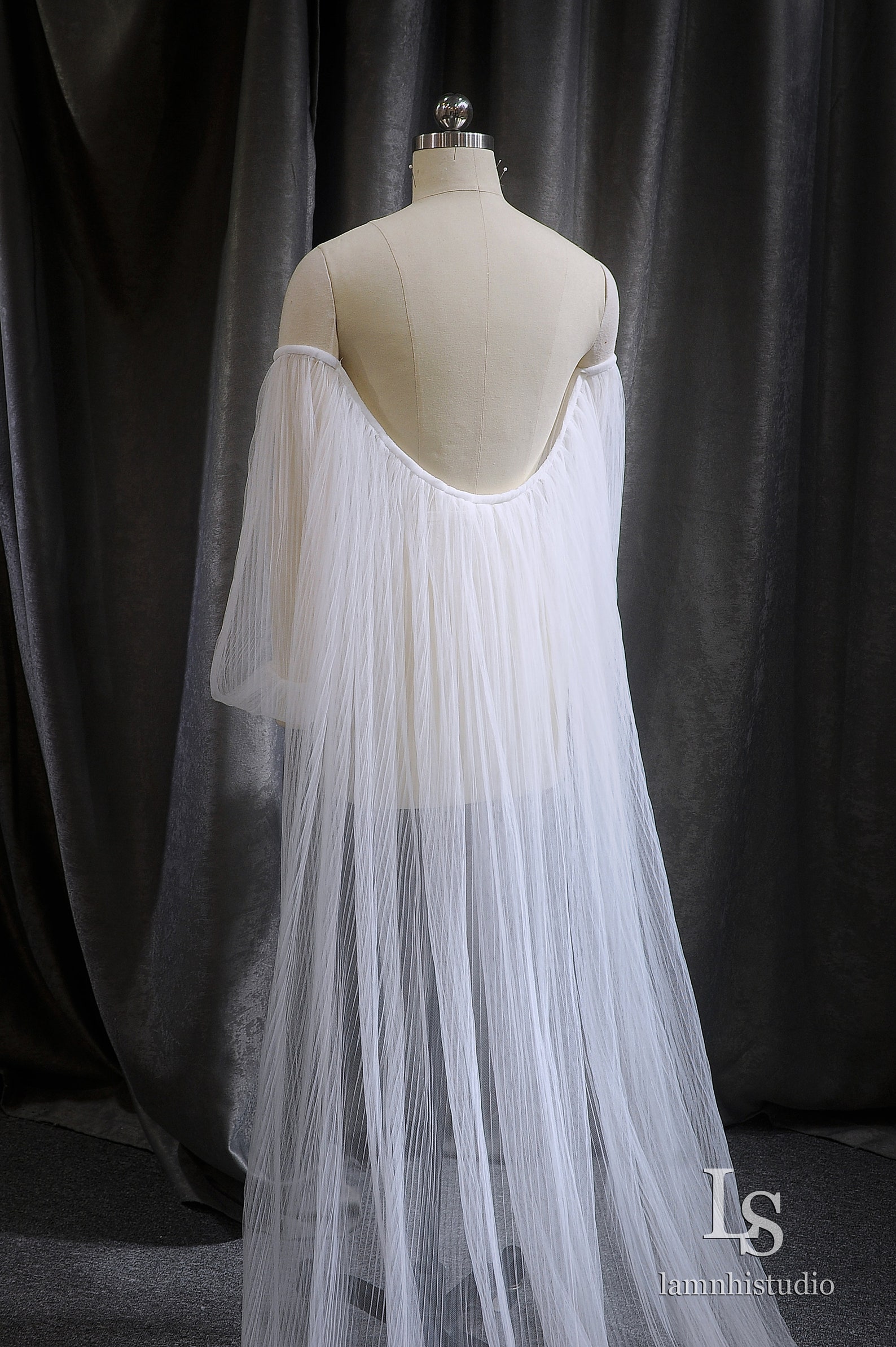 Ls172/pleated Cape/bridal Cape/ Cape Veil/wedding Cape/ Simple - Etsy