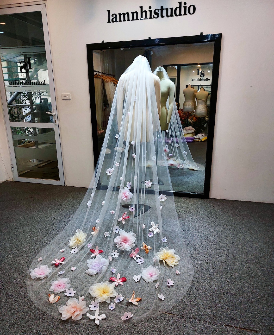 Ls119/3d Flower Veil/ Bridal Veil/ Wedding Veil/ Flower Veil/ - Etsy