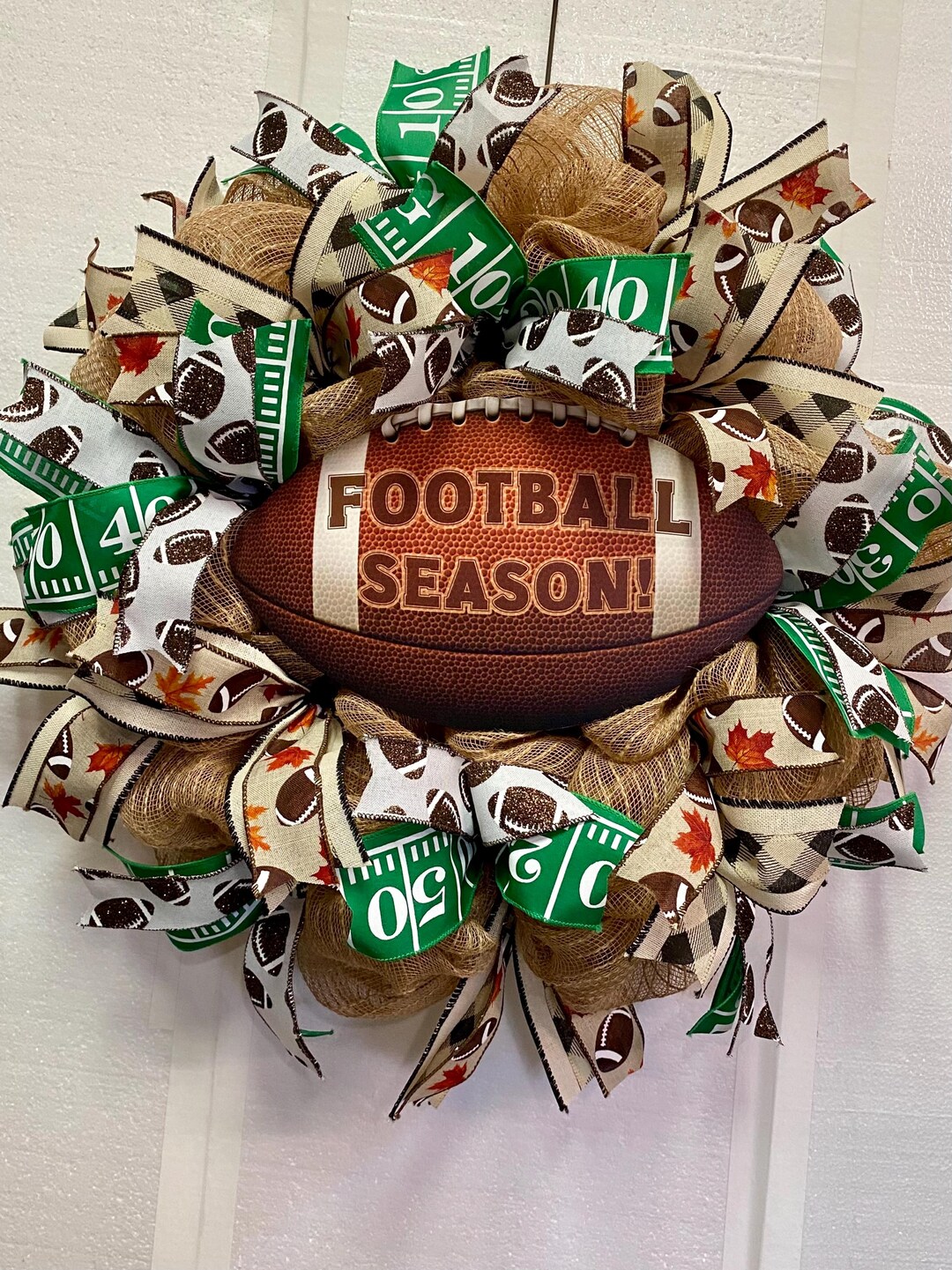 Football Season Wreath - Etsy