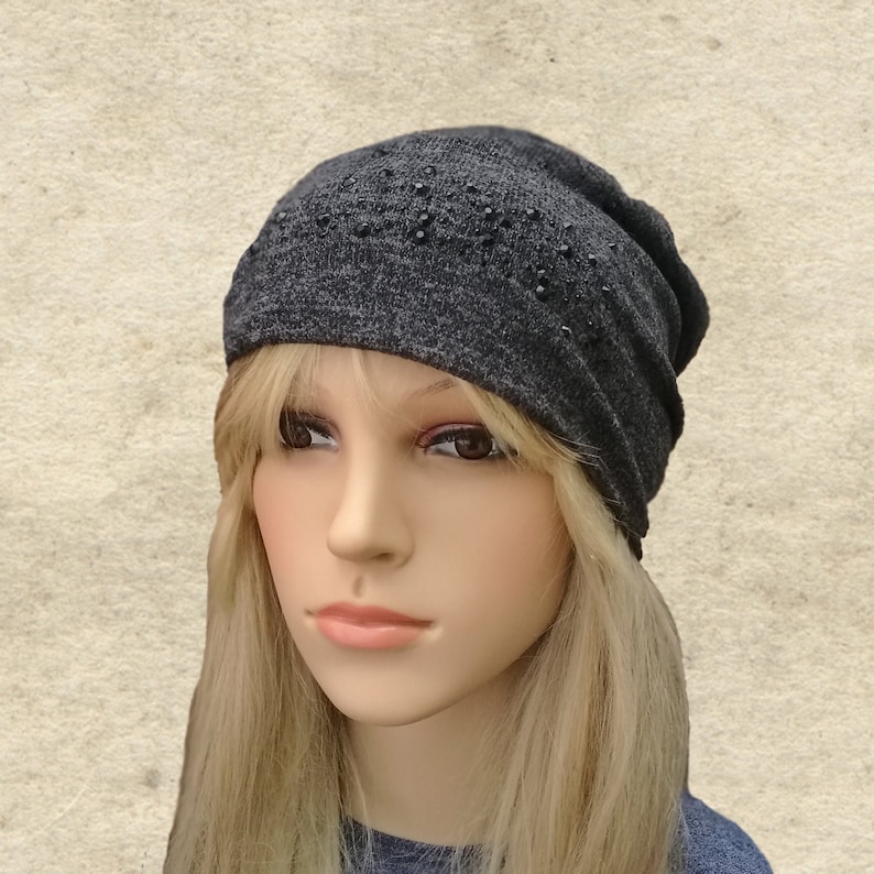 Boho Slouchy Beanie, Gypsy Beanie Hats, Slouchy Women's Hat, Trendy ...