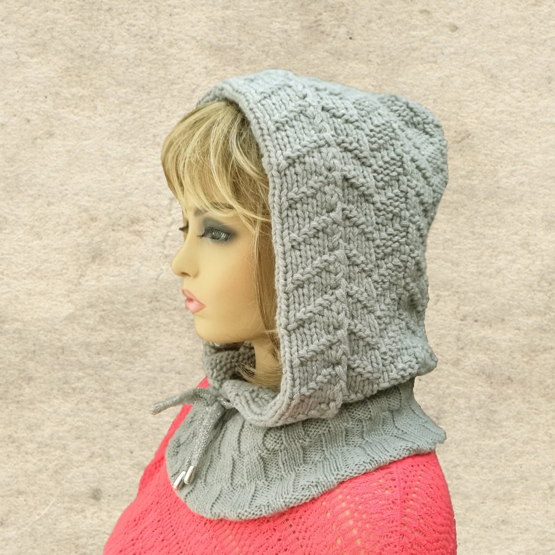 Winter Womens Cowl, Hooded Cowls Scarf, Winter Scarf Hood, Winter Wool ...
