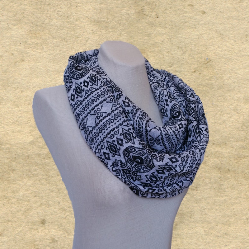 Black Infinity Scarf - Etsy