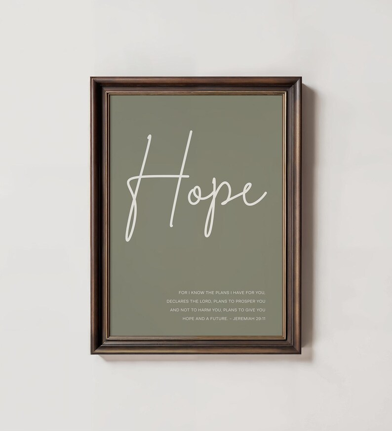 Faith Hope Love Christian Wall Art Set of 3 Sage Green Scripture Prints ...