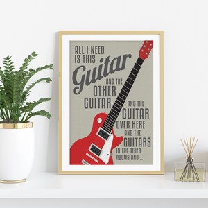 Guitar Poster - Etsy