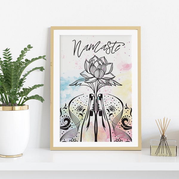 Namaste Poster - Etsy
