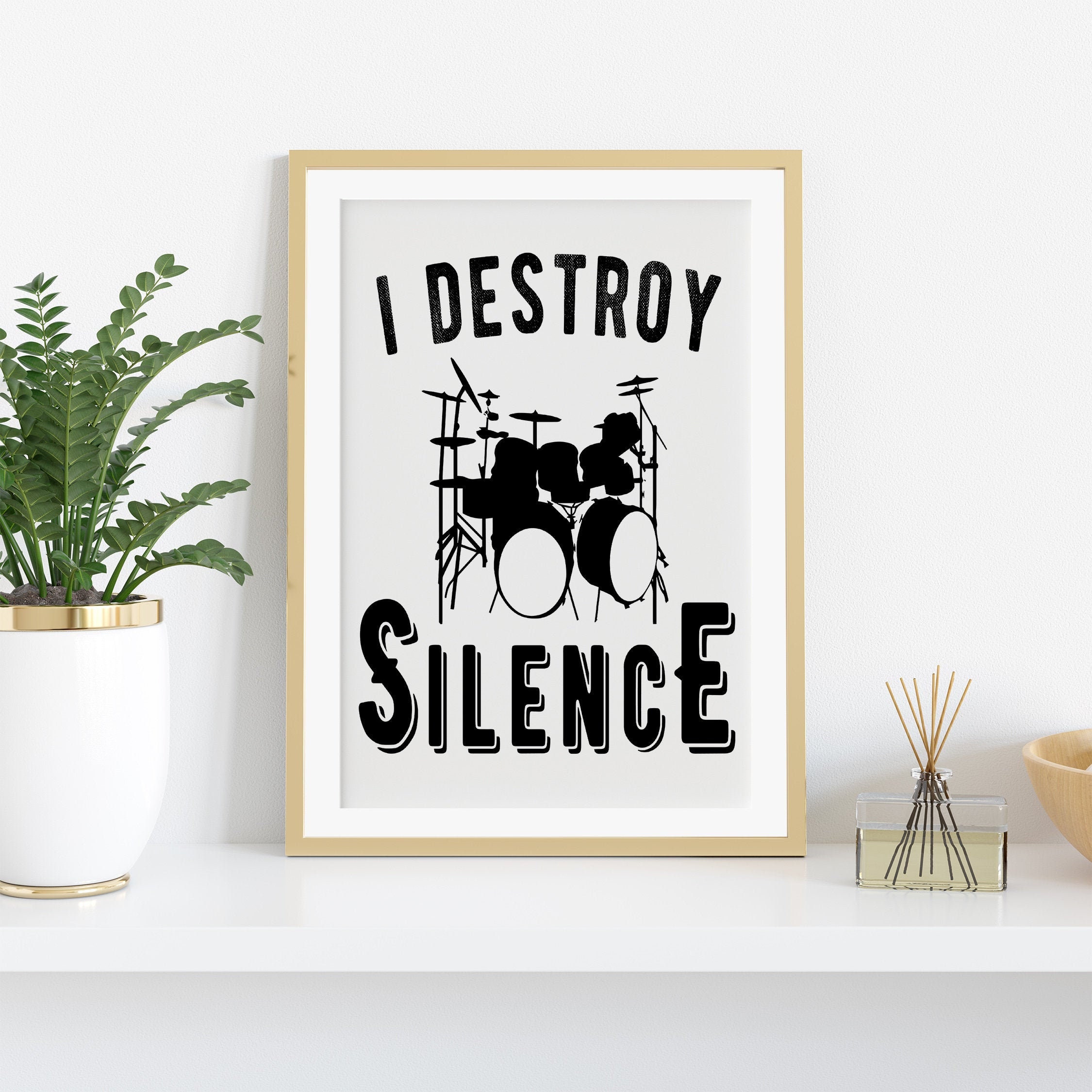 Drums Poster Drummer Gift Drummer Printable Band Room Wall | Etsy