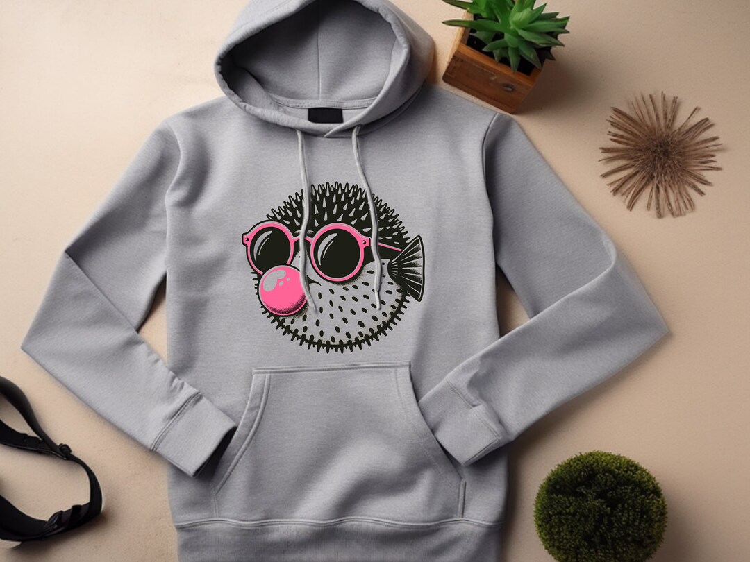 Puffer Fish Hoodie. Puffer Fish Gift. Fish Sweatshirt. Ocean Hoodie ...