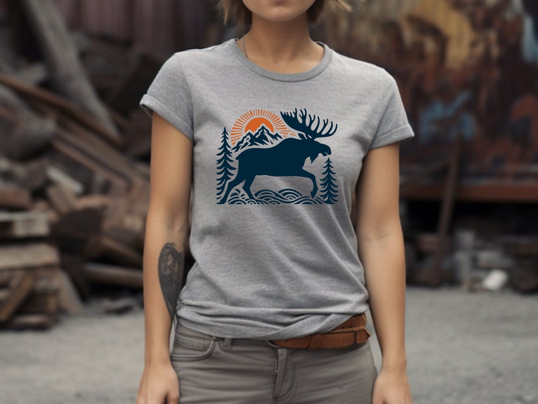 Moose Shirt. Moose Gift. Moose T-shirt. Adventure Shirt. Adventure Gift ...