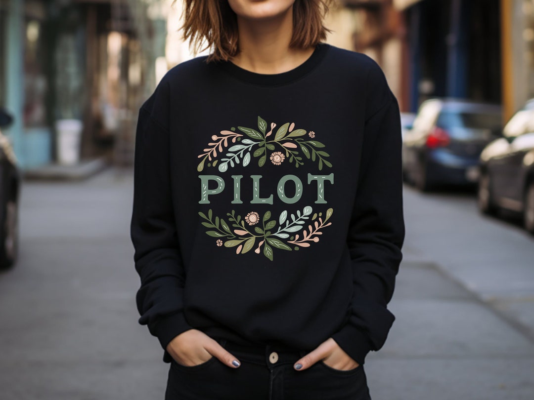 Pilot Sweater. Pilot Present. Aviation Crewneck. Aviation Gift. Flyer ...