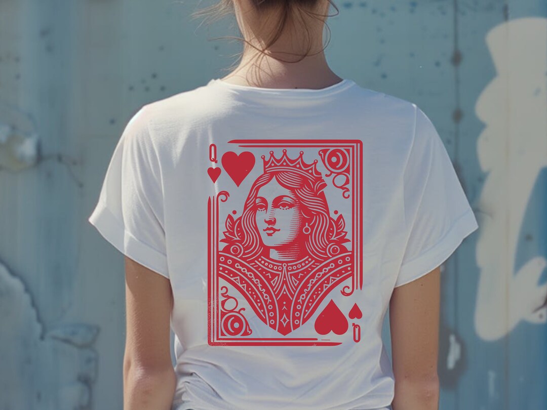 Queen of Hearts Gift. Playing Card Shirt. Playing Card Gift. Card Game ...