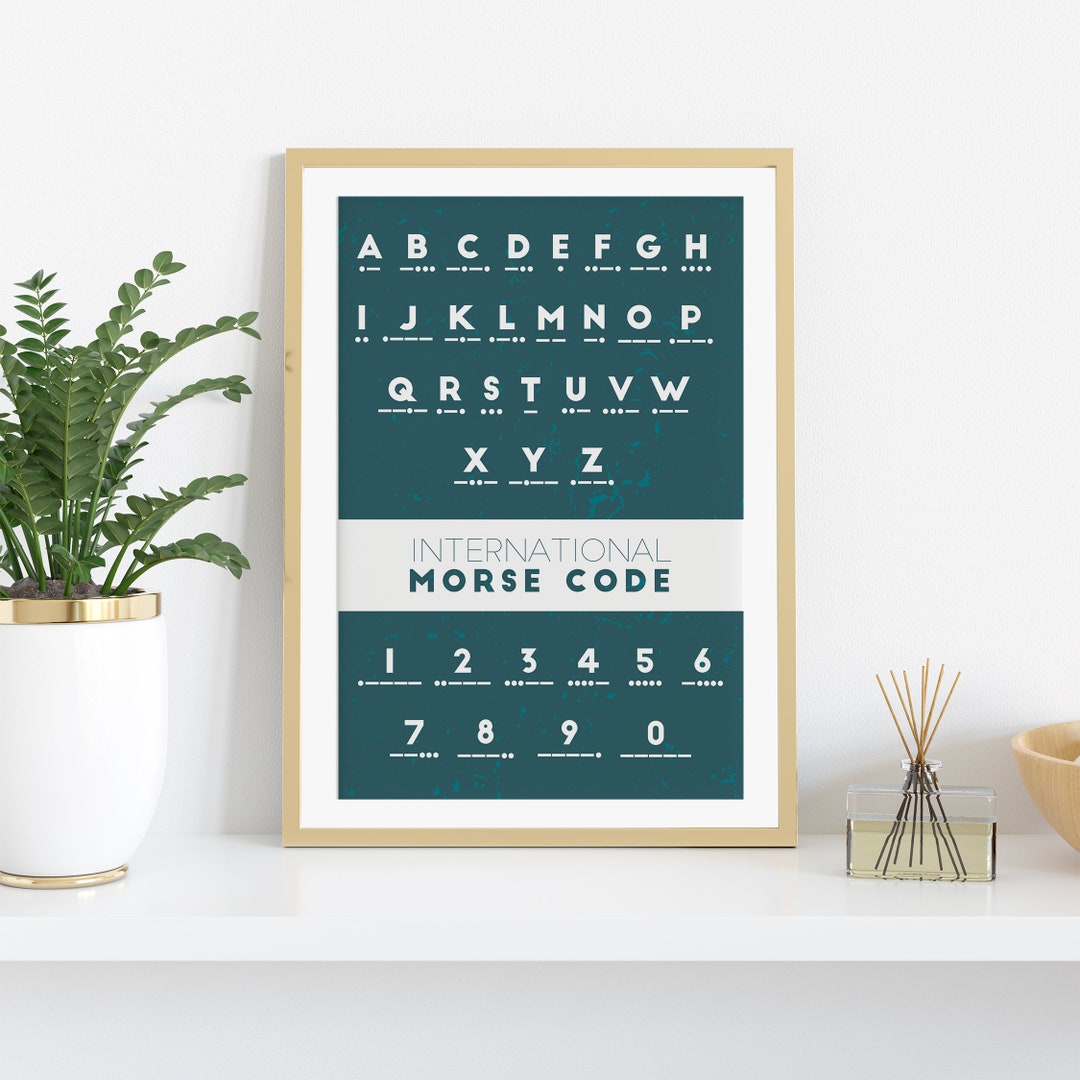 International Morse Code Print. Morse Code Chart. Morse Code Alphabet ...
