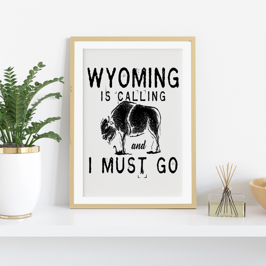 Wyoming Poster. Wyoming Printable. Wyoming Wall Art. Wyoming Wall Decor ...