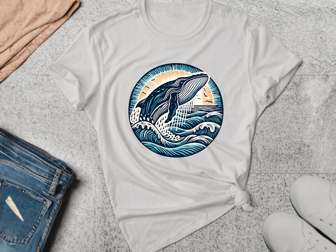Whale Shirt. Whale Gift. Ocean Art Shirt. Ocean Art Gift. Whale Lover ...