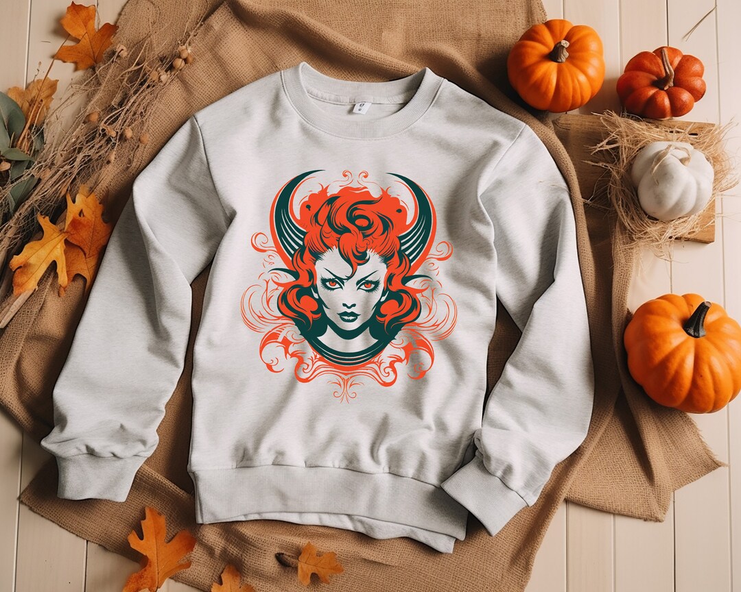 Cute Demon Sweatshirt. Halloween Sweater. Devil Sweatshirt. Halloween ...