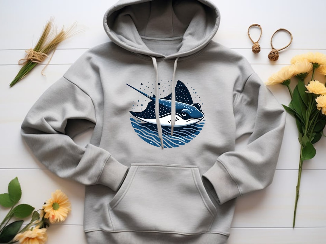 Stingray Hoodie. Stingray Gift. Stingray Sweatshirt. Ocean Hoodie ...