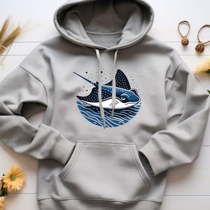 Stingray Hoodie. Stingray Gift. Stingray Sweatshirt. Ocean Hoodie ...