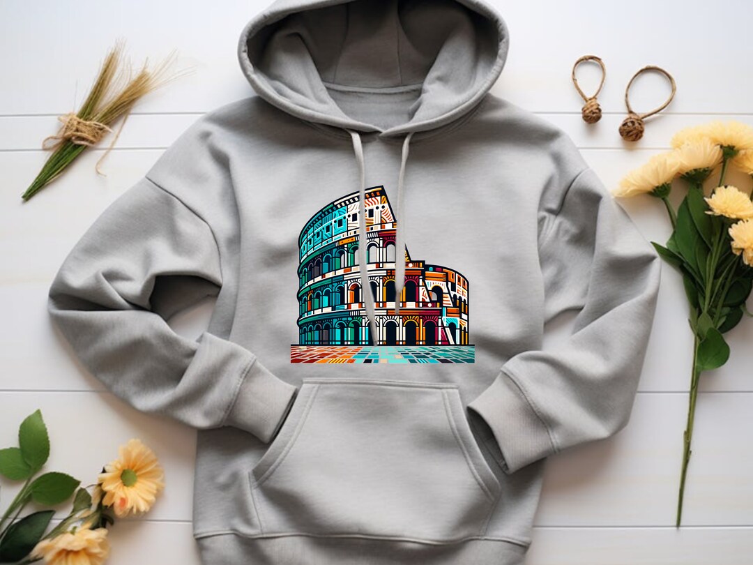 Rome Hoodie. Rome Gift. Roman Colosseum Gift. Geometric Hoodie ...