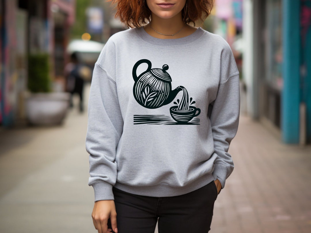 Teapot Sweater. Teapot Gift. Tea Lover Gift. Tea Cup Sweater. Tea Party ...