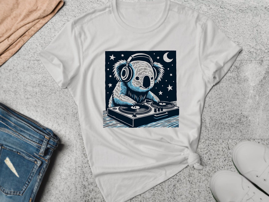 Koala Shirt. DJ Koala Tee. Animal DJ Gift. Koala Gift. Night DJ Shirt ...