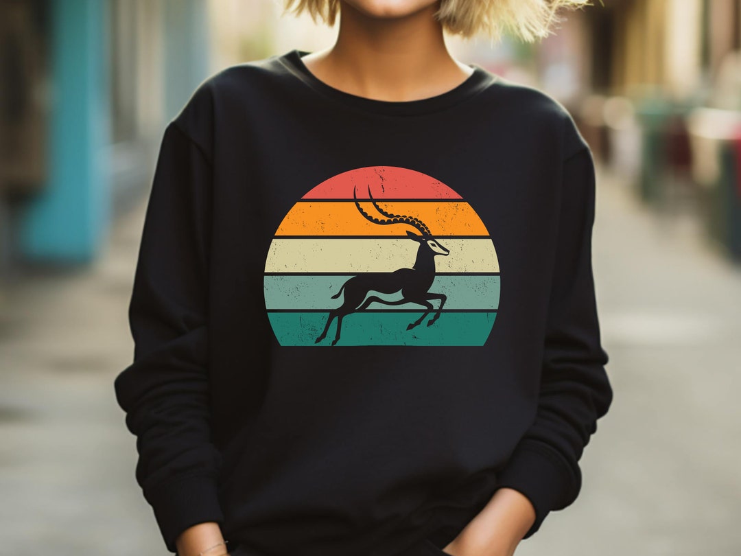 Gazelle Sweater. Gazelle Gift. Animal Crewneck. Safari Sweater. Safari ...