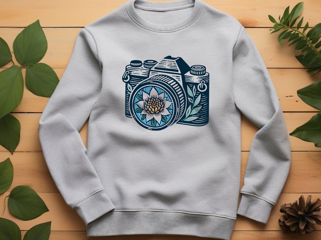 Camera Sweater. Photographer Gift. Floral Camera Gift. Camera Lover ...