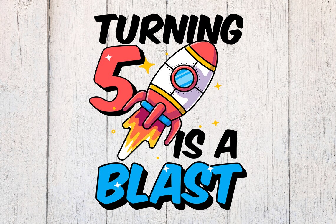 5th Birthday SVG Fifth Birthday SVG Turning 5 Svg Birthday | Etsy