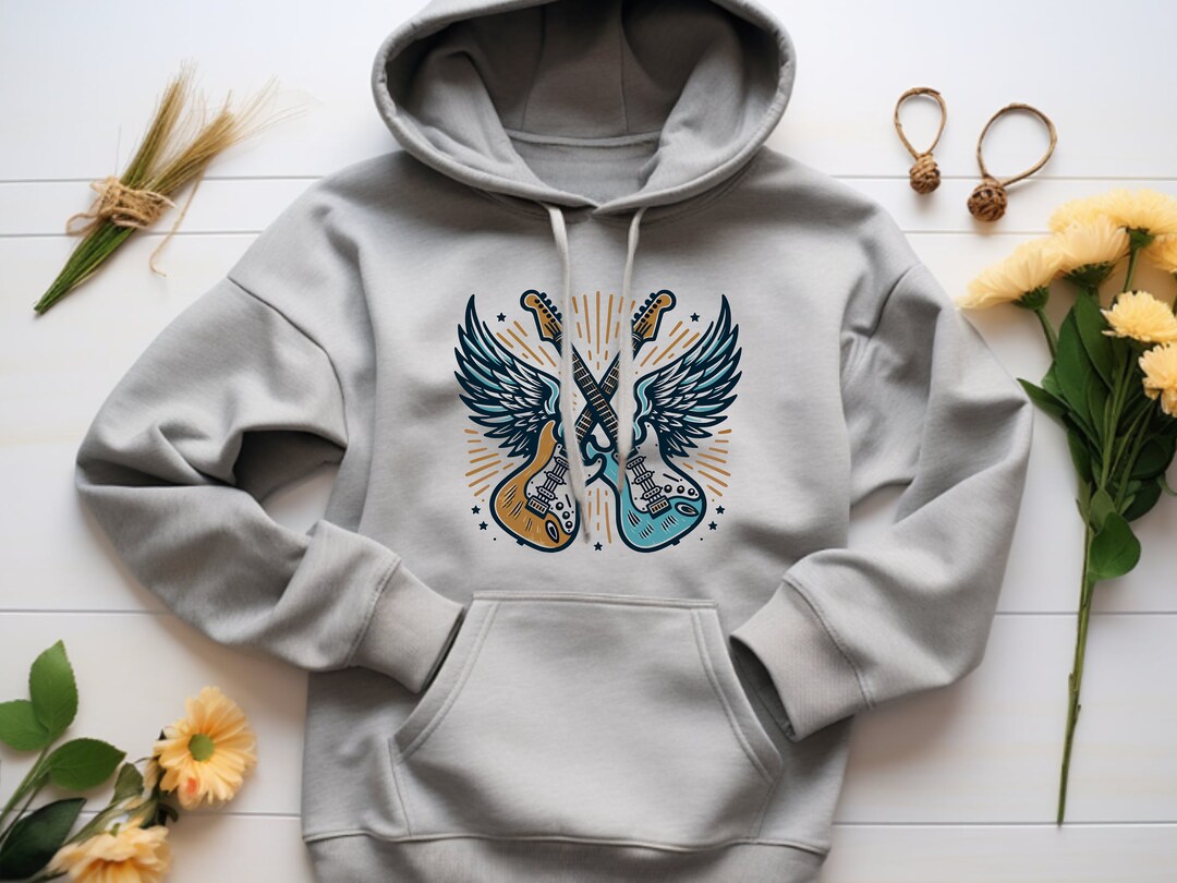 Guitar Hoodie. Guitarist Gift. Music Hoodie. Musician Gift. Rock Music ...