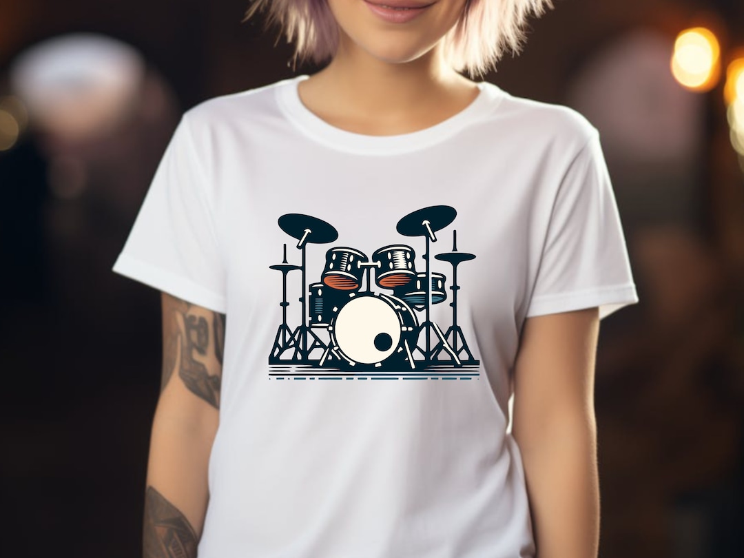 Drum Kit Shirt. Drum Kit Gift. Drums T-shirt. Drummer Shirt. Drummer ...