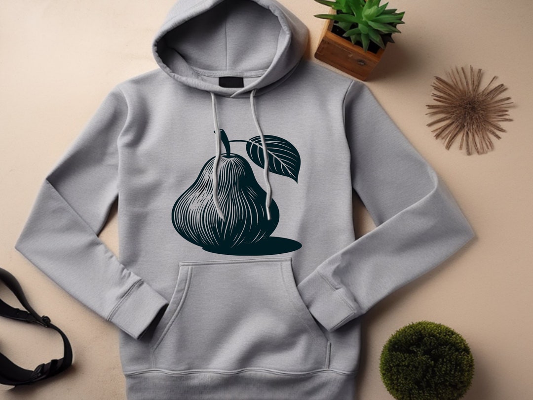 Pear Hoodie. Pear Sweatshirt. Fruit Hoodie. Fruit Gift. Pear Leaf ...